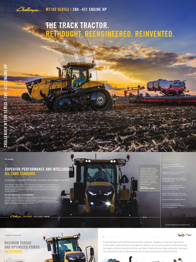Challenger MT700 Series Brochure | PDF | Tractor | Transmission (Mechanics)