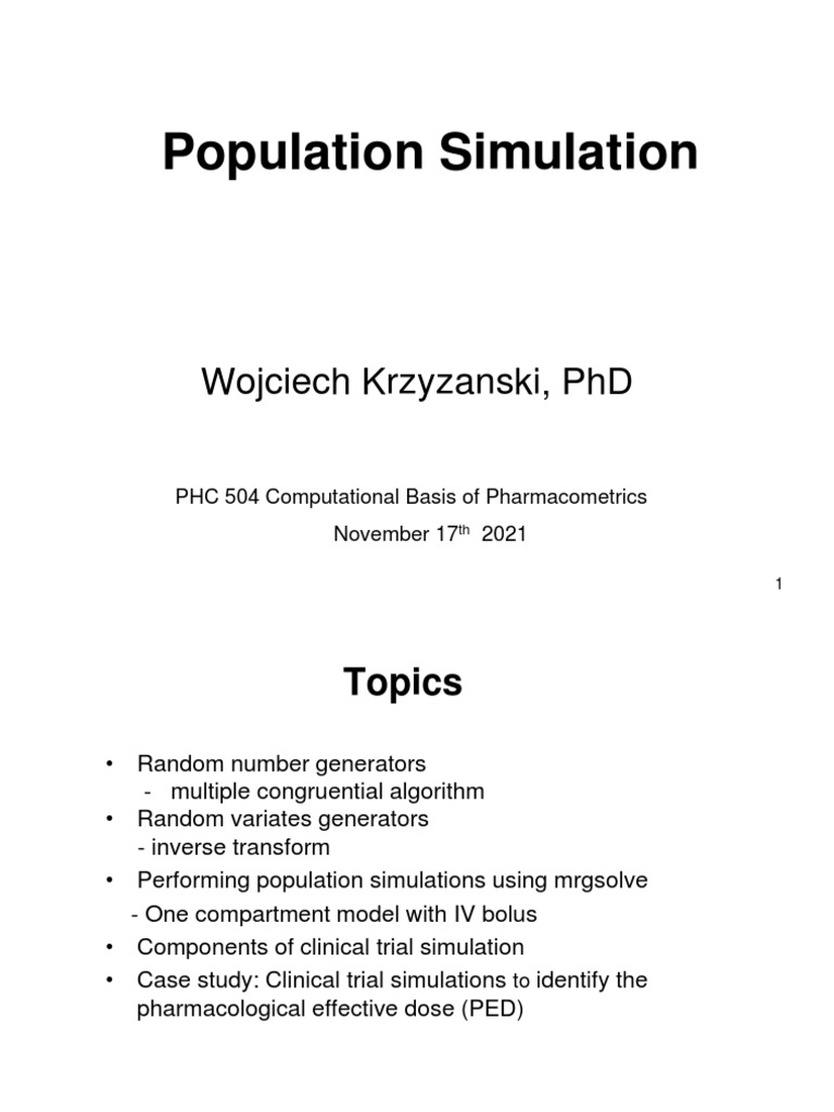 Population Simulation | PDF | Probability Distribution | Normal ...