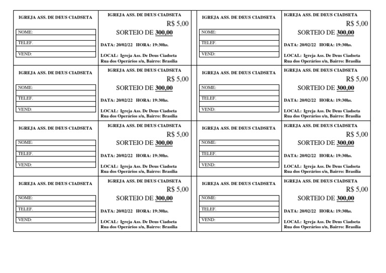Ingresso Feijoada | PDF