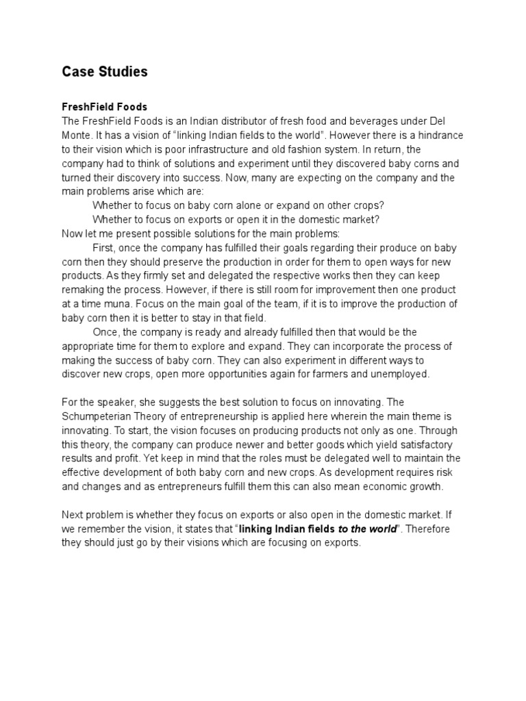 Case Studies Entrep | PDF | Teachers | Goal