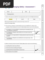 IOSH Managing Safely Questions and Answers Sample PDF | PDF | Risk | Risk Assessment