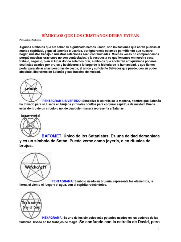 Simbolos Satanicos | PDF | Satán | satanismo