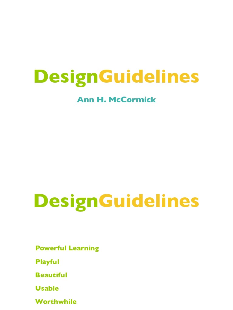 Effective Design Guidelines for Learning | PDF | Learning | Cognition