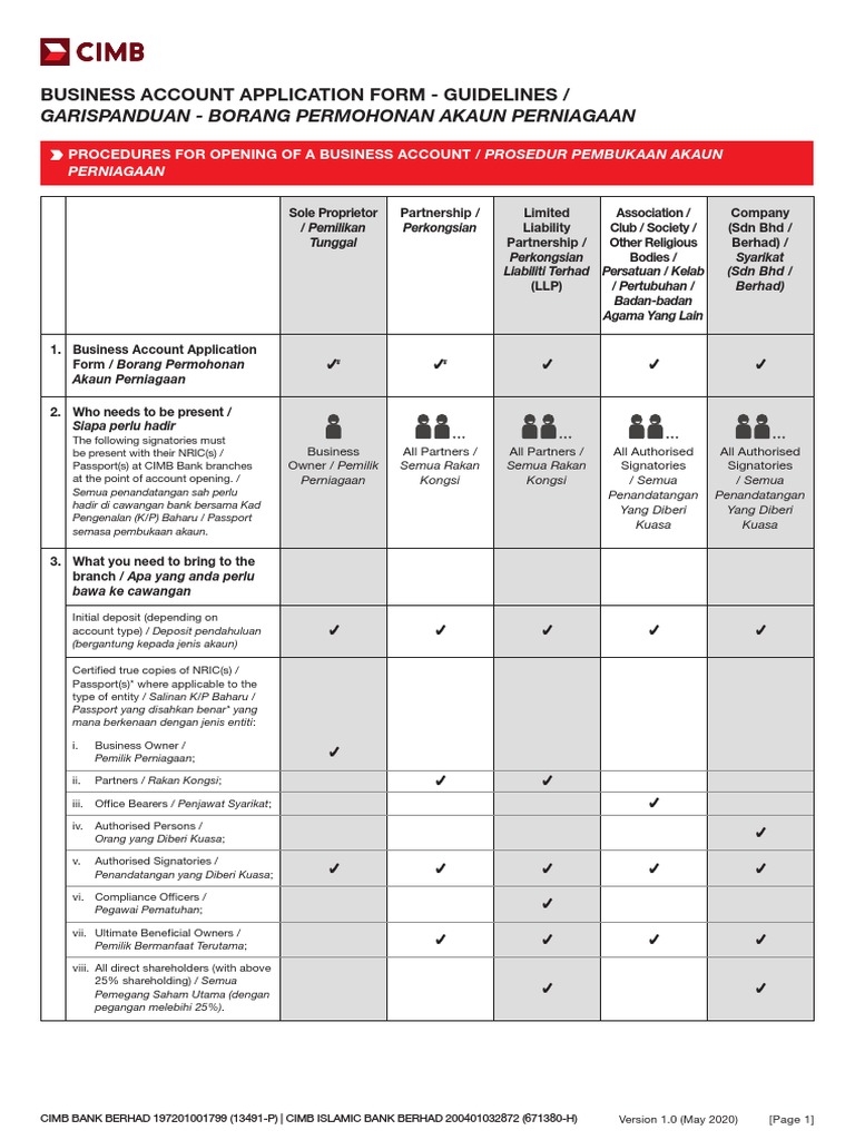 Business-Account-Application-Form-And-Guideline EDITED | PDF | Limited ...