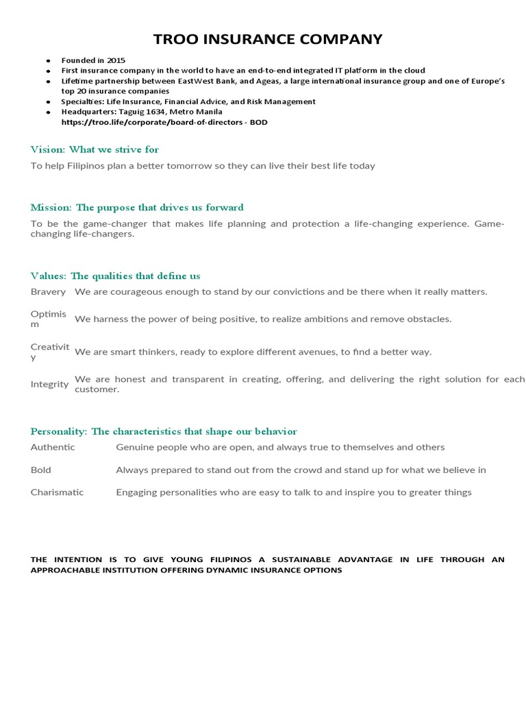 Troo Insurance: Innovative Life Solutions | PDF | Credit Card | Insurance