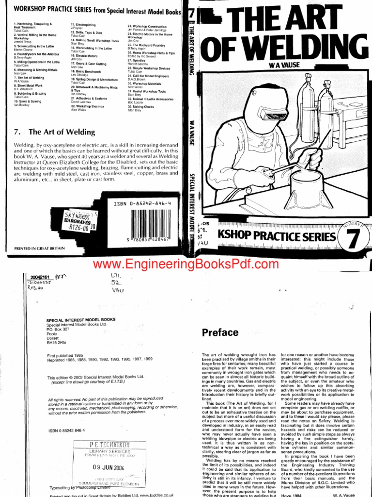 Workshop Practice Series 07 The Art of Welding | PDF | Welding ...