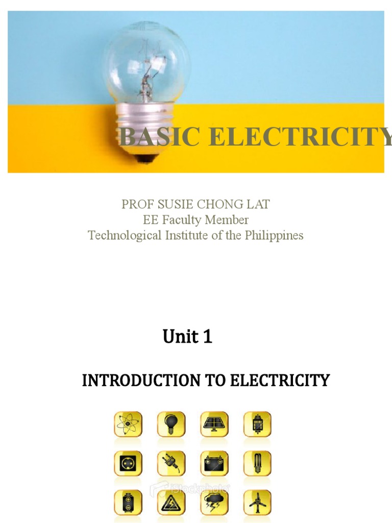 Module 1.1 Introduction To Electricity | PDF | Inductor | Electric Current