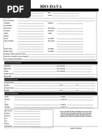 Bio-Data Form | PDF | Government And Personhood