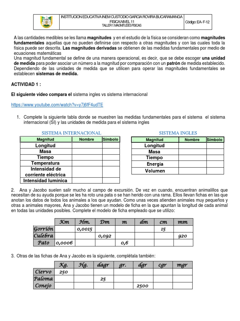 INEM (10-1 Magnitudes y Vectores.2022 (Repaso) 1 | PDF | Vector Euclidiano | Sistema ...