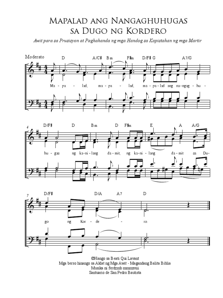 Mapalad Ang Nangaghuhugas Ferdzmb Revised Mmxviii | PDF