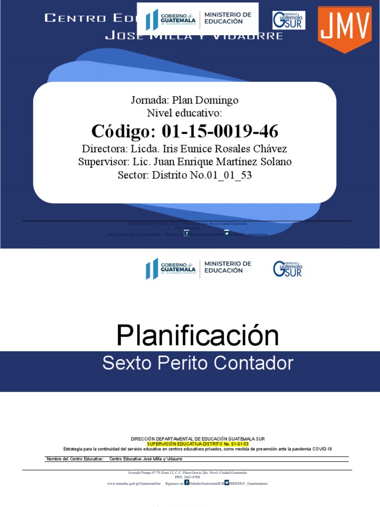 Organización 6to Perito | PDF | Planificación | Evaluación