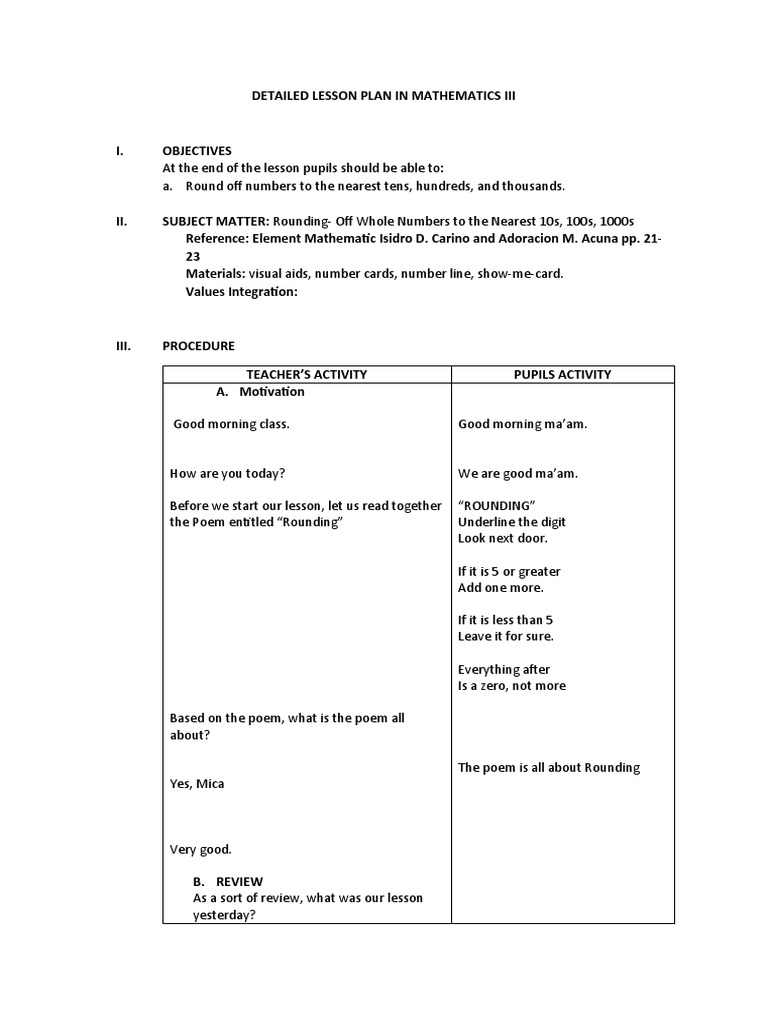A Comprehensive Lesson on Rounding Whole Numbers to the Nearest 10s ...