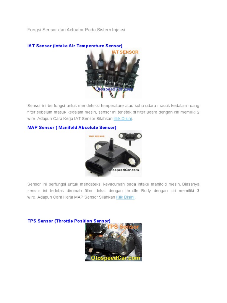 Sensor dan Aktuator pada Sistem Injeksi | PDF | Teknologi & Rekayasa