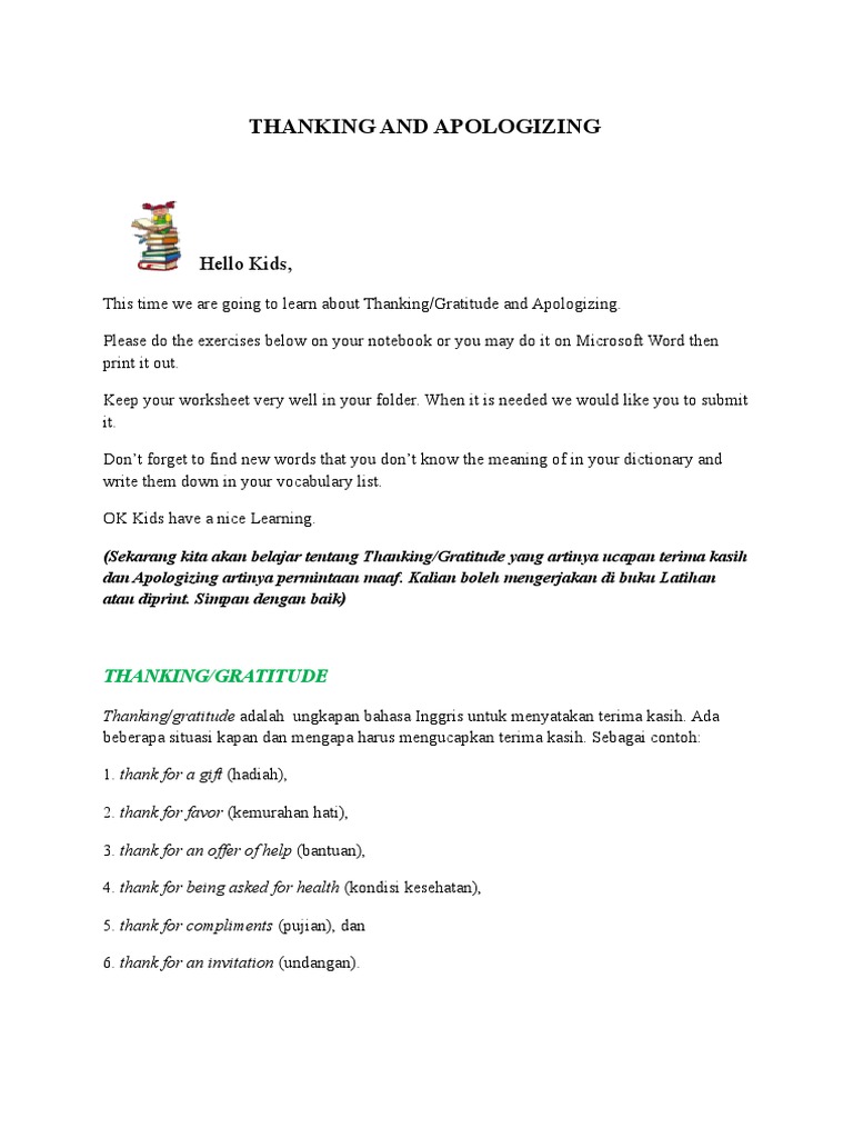 Thanking and Apologizing | PDF