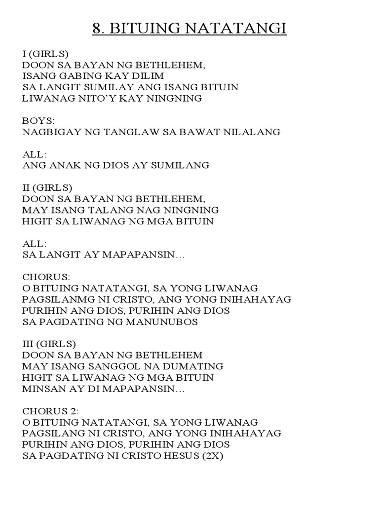 Bituing Natatangi | PDF