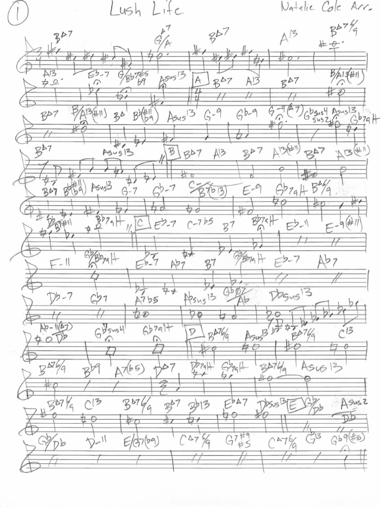 Lush Life - Natalie Cole Arrangement | PDF