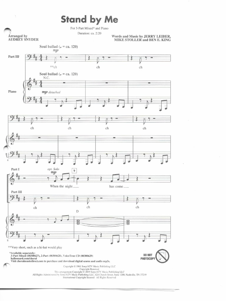 Stand by Me Sheet Music | PDF