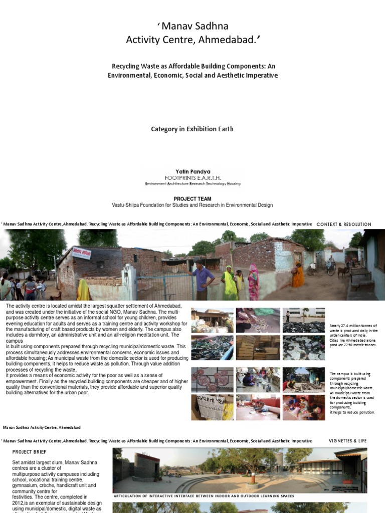 Manav Sadhna Activity Centre, Ahmedabad.' | PDF | Recycling | Waste