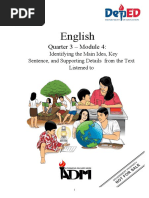 English4 q3 Mod4 Main Idea Key Sentences and Supporting Details | PDF ...