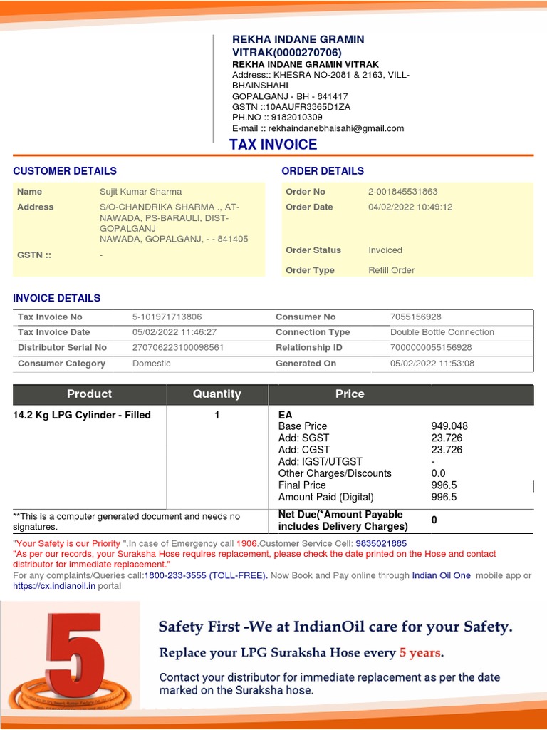 Invoice | PDF | Invoice | Liquefied Petroleum Gas