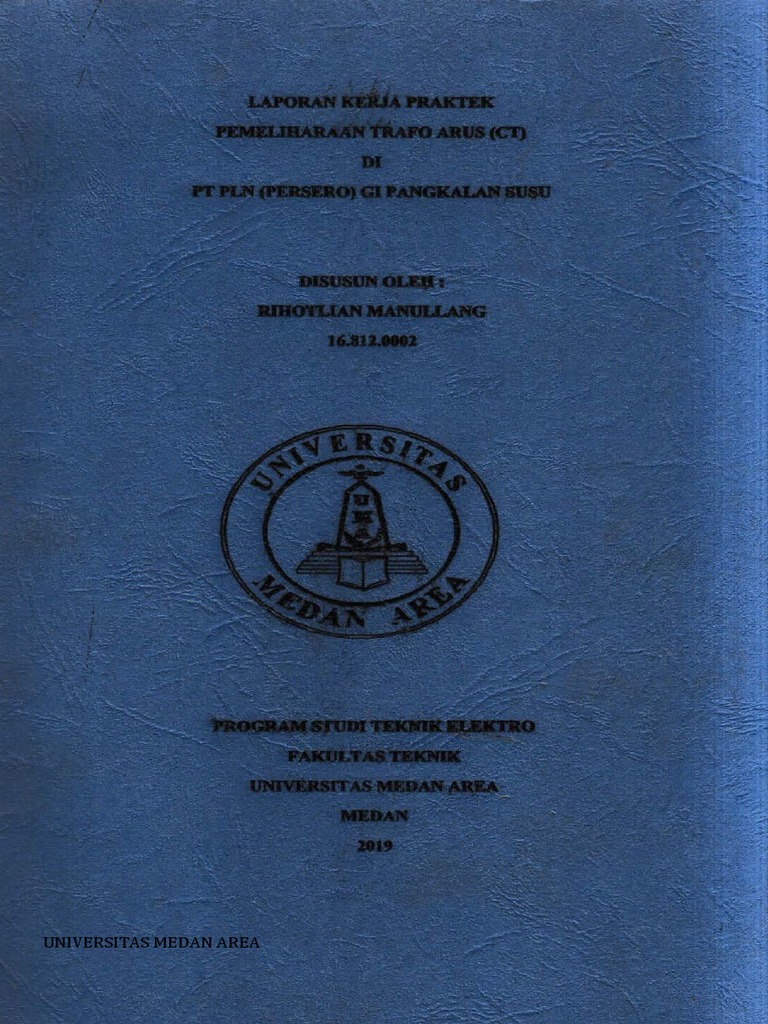 Rihotlian Manullang - LKP Pemeliharaan Trafo Arus (CT) Di PT PLN Pangkalan Susu | PDF