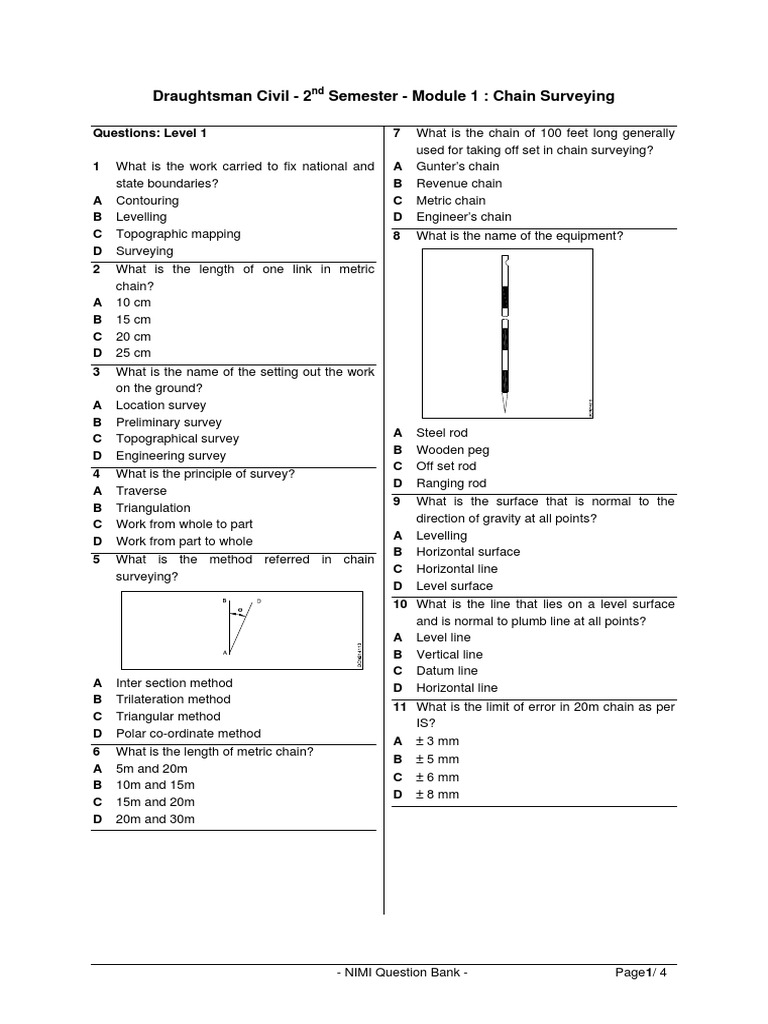 Draughtsman Civil 2 Nds em QB | PDF | Surveying | Compass