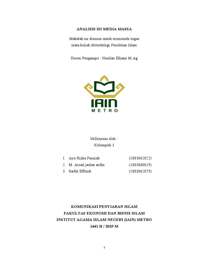 Analisis Isi Media Massa | PDF
