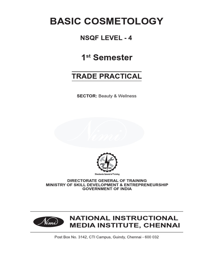 Basic Cosmetology NSQF1 STP | PDF | Hand | Elbow