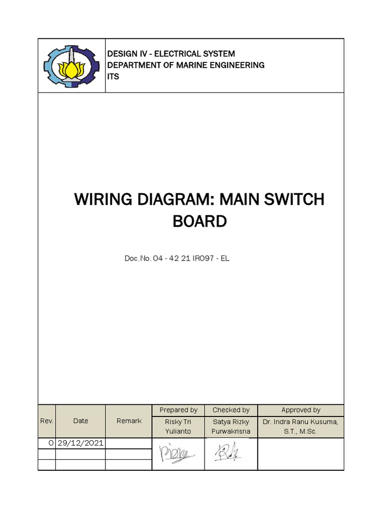 Main Switchboard Wiring Diagram | PDF | Equipment | Power Engineering