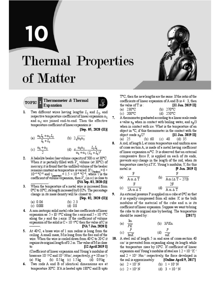 Thermal Properties of Matter | PDF | Thermal Expansion | Heat Capacity
