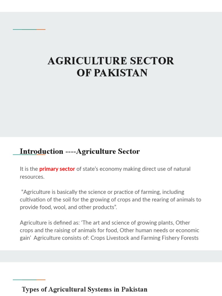 Pakistan Agriculture Challenges | PDF | Agriculture | Farms