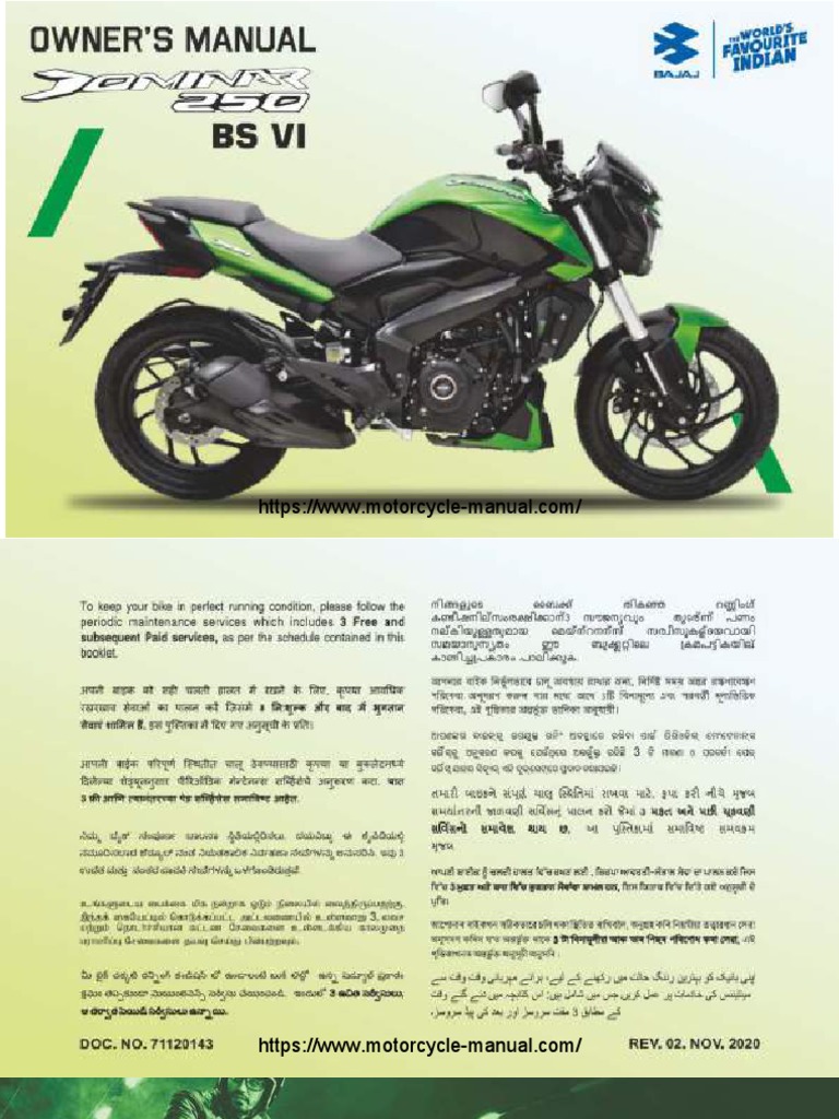 Bajaj Dominar 250 Service Manual | PDF | Business | Computers