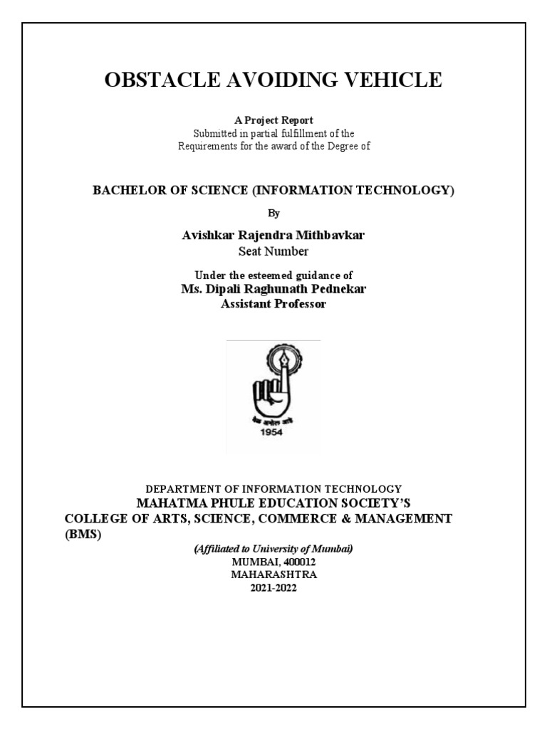 Avishkar 01 Pdf Robotics Robot