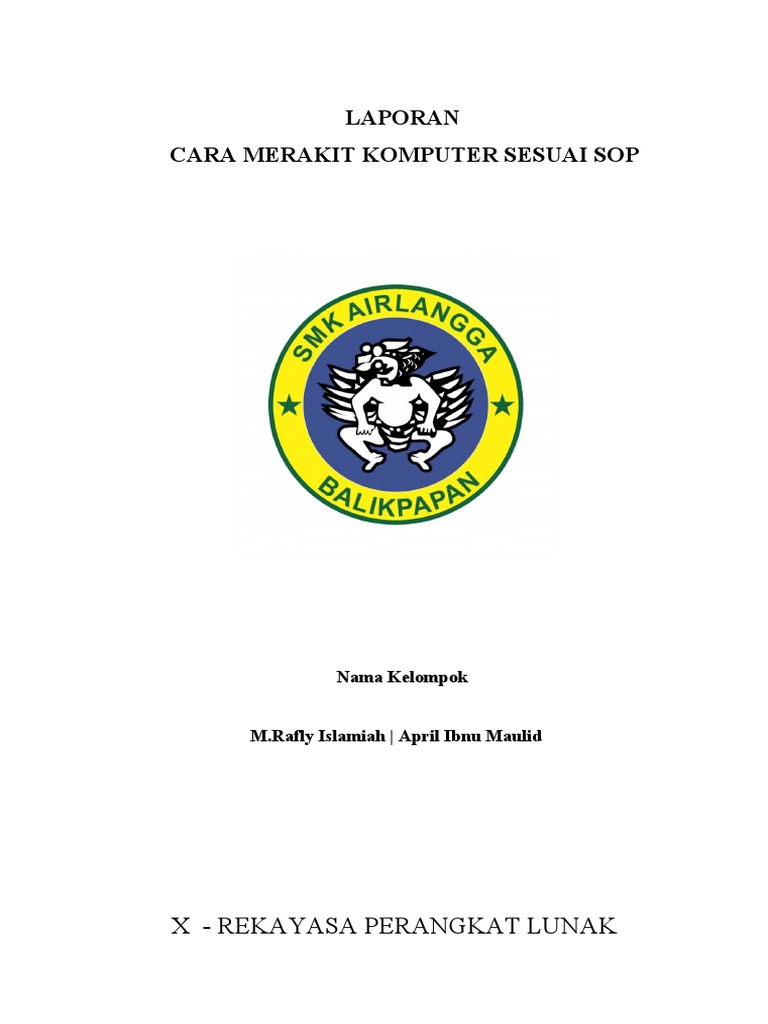 Laporan Merakit Komputer Sesuai Sop | PDF