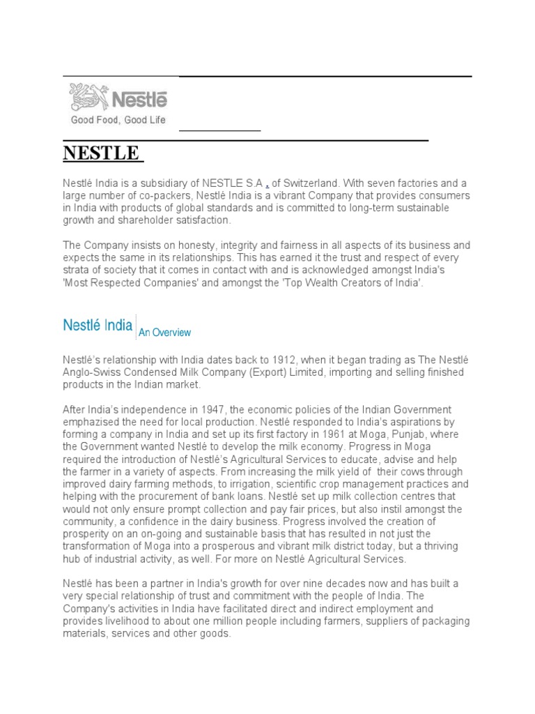 Nestle | PDF | Nestlé | Agriculture