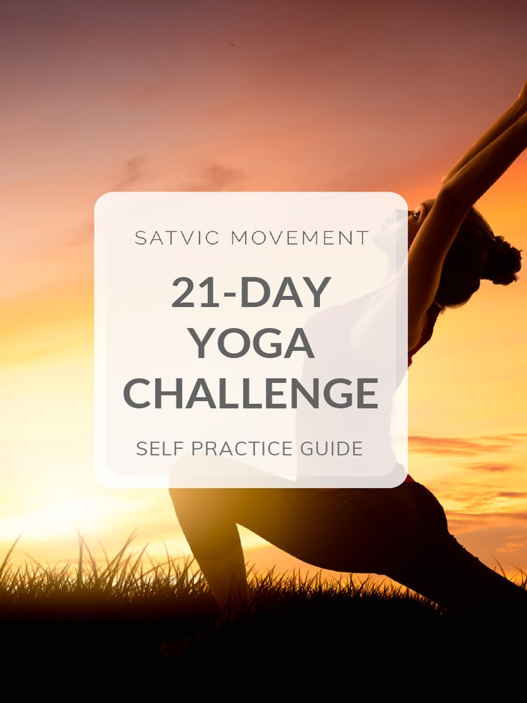 21 Day Yoga Challenge Self Practice Guide (January) | PDF | Asana ...