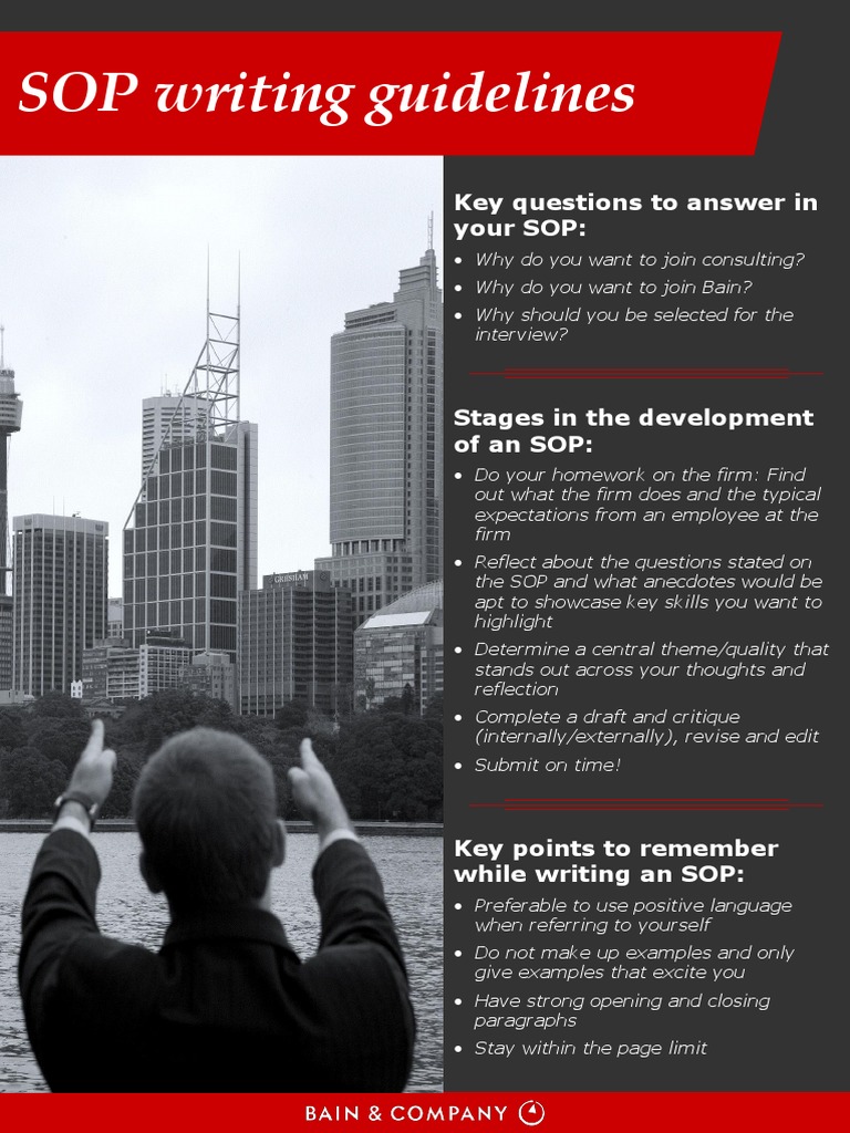 SOP Writing Guidelines: Key Questions To Answer in Your SOP | PDF