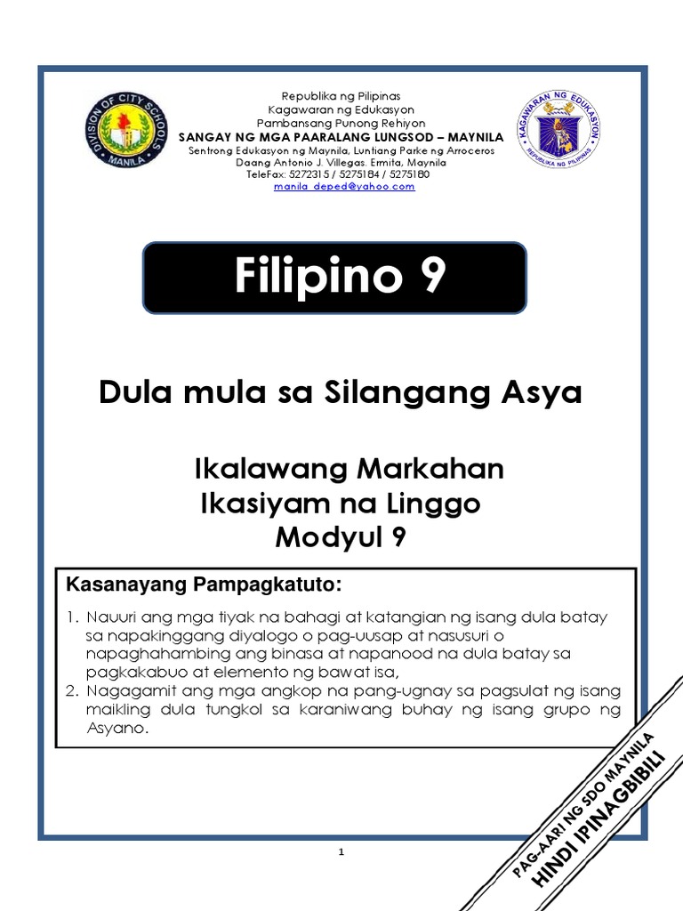 Filipino 9 q2 Mod9 | PDF