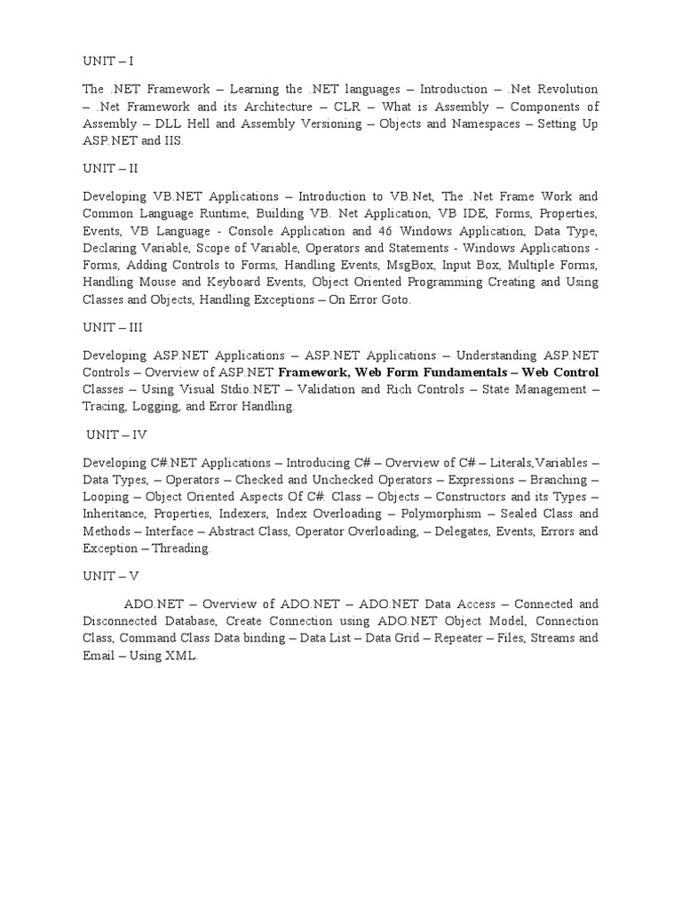 Framework, Web Form Fundamentals - Web Control | PDF | Microsoft Visual Studio | C Sharp ...