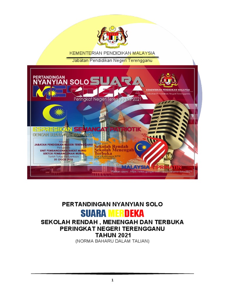 Kertas Konsep Nyanyian Solo Suara Merdeka 2021 | PDF