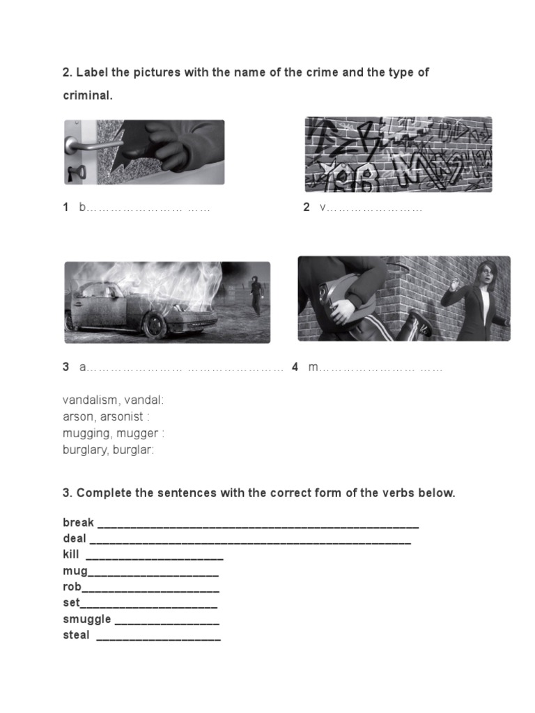 Crime Types and Criminal Vocabulary Guide | PDF | History
