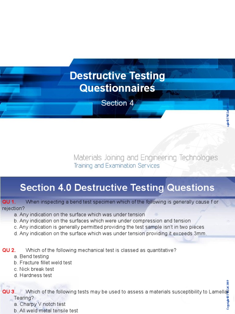 4 - 0 MC Destructive Testing | PDF | Welding | Construction