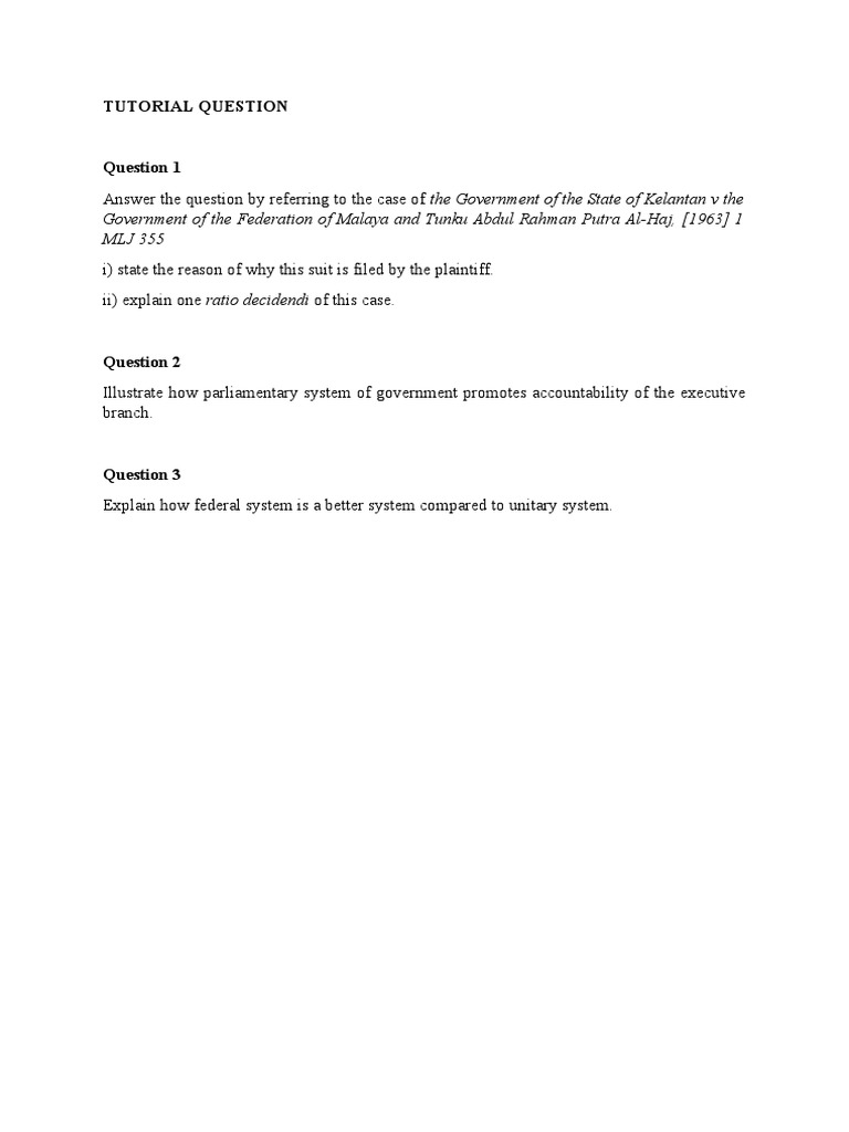 Tutorial Question 1 (Law084) | PDF