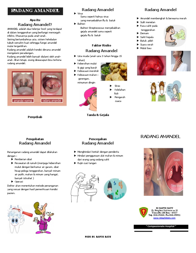 Brosur Tonsilitis | PDF