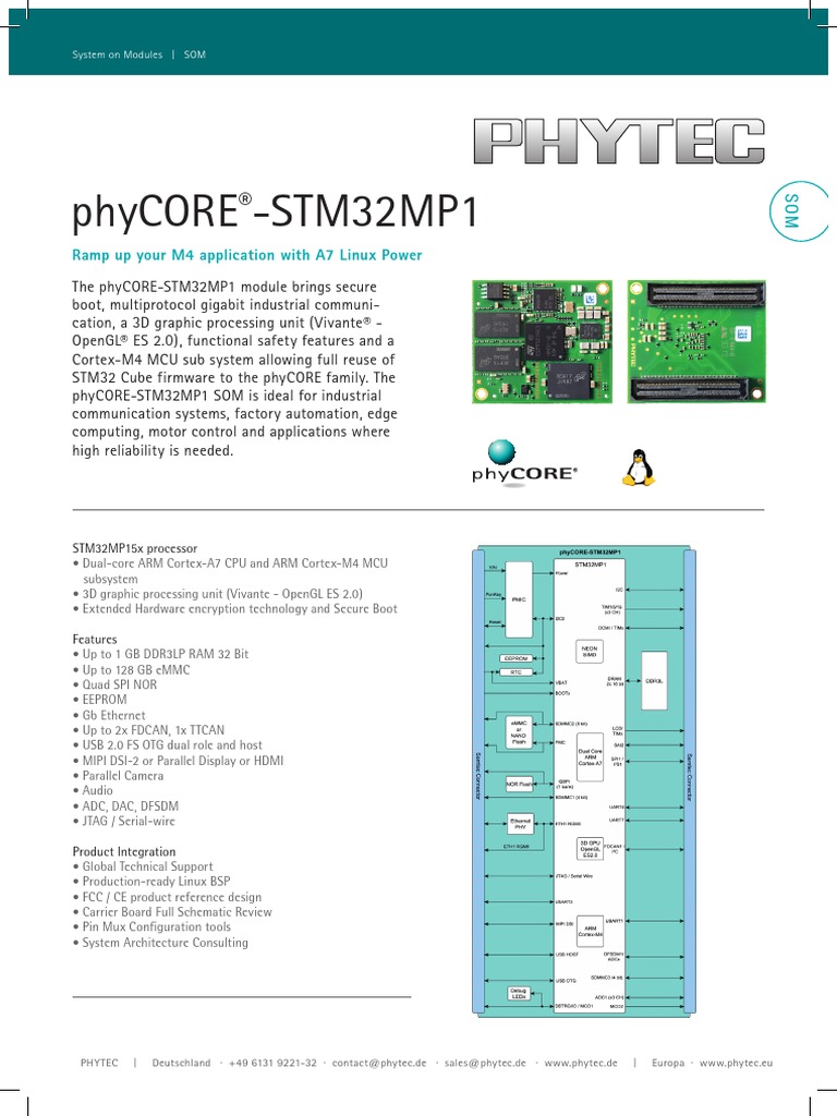 Phycore - Stm32Mp1: Ramp Up Your M4 Application With A7 Linux Power | PDF | Microcontroller ...