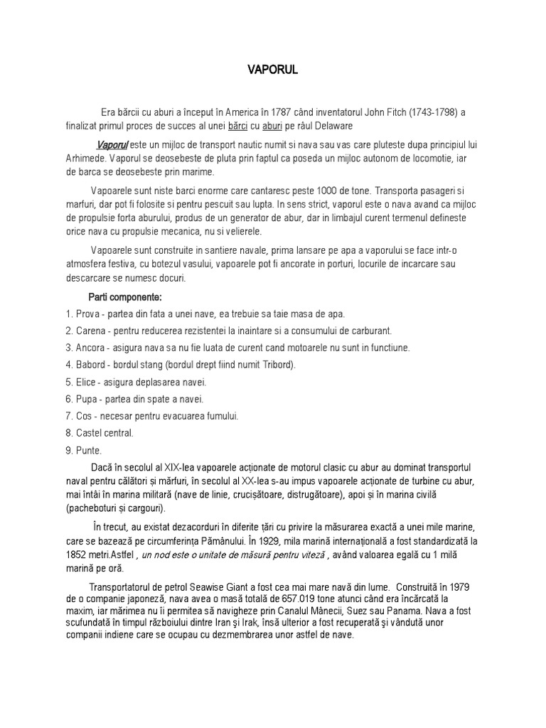 VAPORUL | PDF