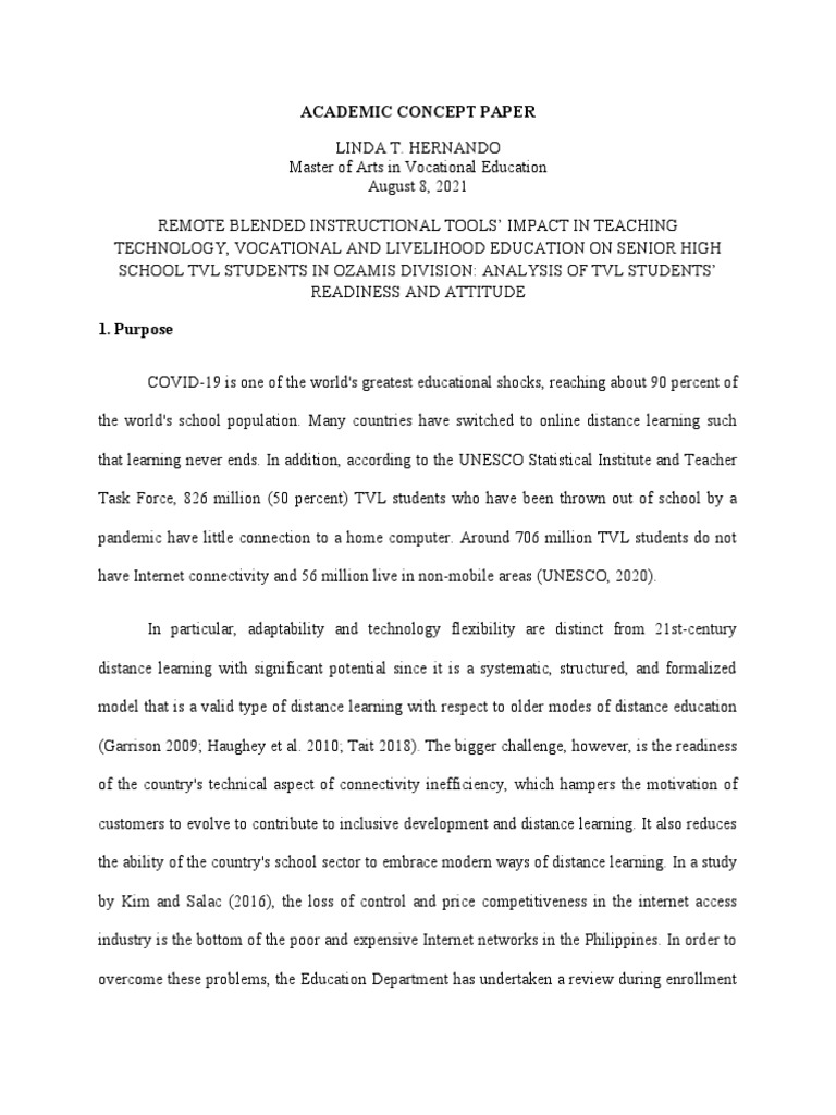 Concept Paper Sample | Download Free PDF | Educational Technology ...