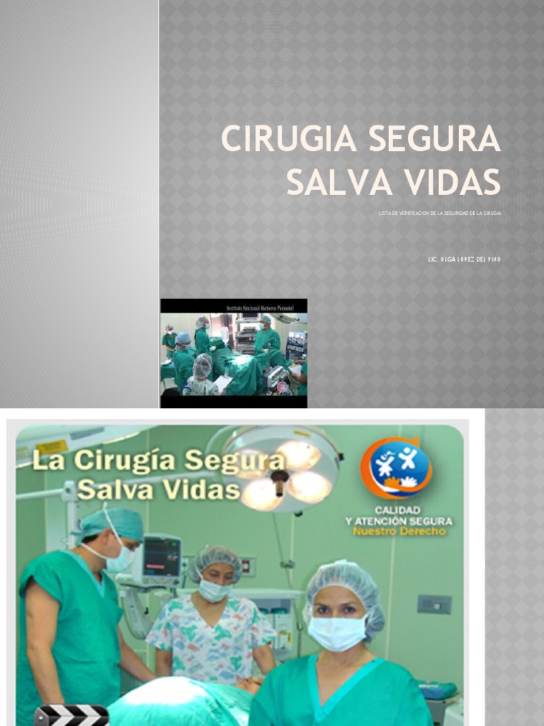 Cirugia Segura Pdf Cirugía Seguridad Del Paciente