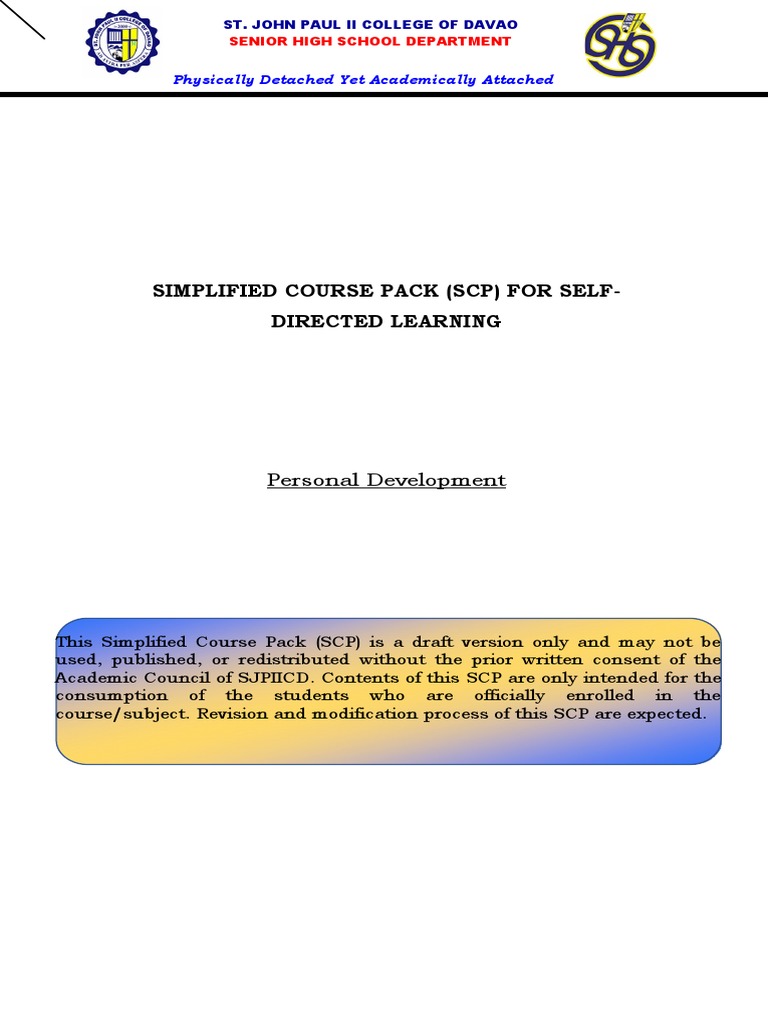 SCP Personal Development | PDF