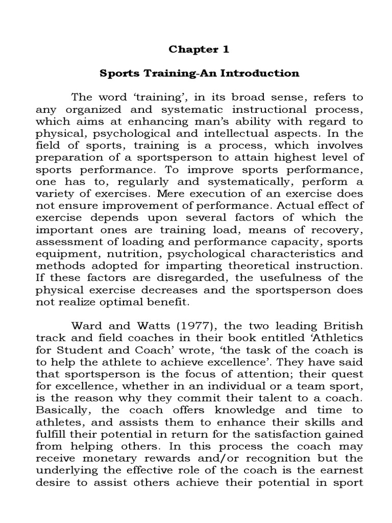 Introduction to Sports Training Principles | PDF | Strength Training ...